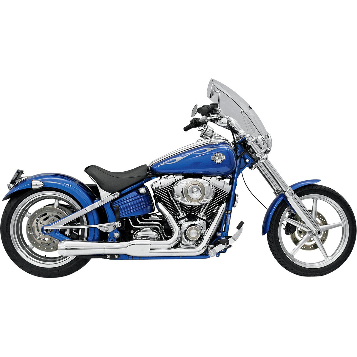 Bassani Road Rage 2-Into-1 Exhaust - Chrome - STR-237SM - Bassani ...