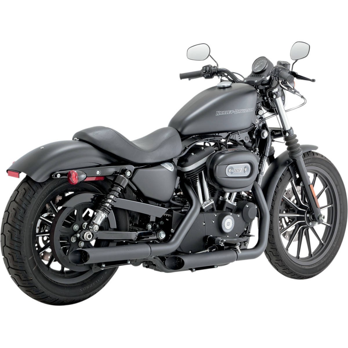 Drag Specialties Python 2.5" Slash-Cut Slip-On Mufflers - Matte Black ...