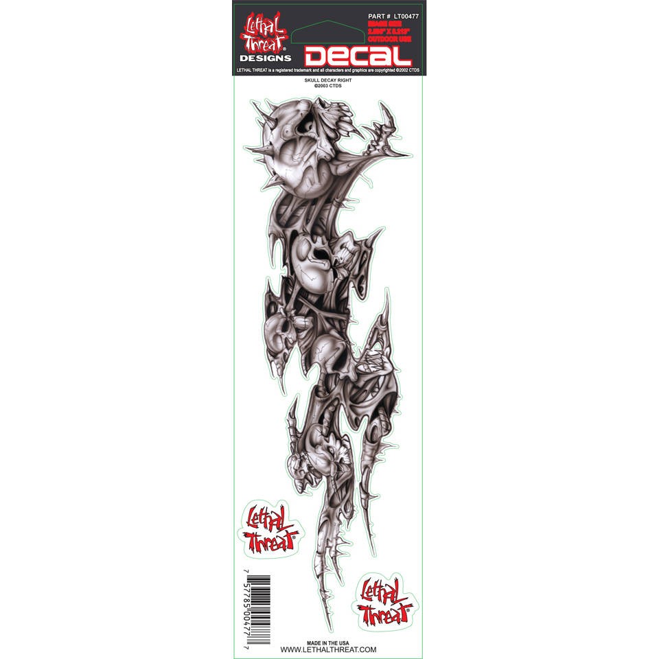 Lethal Threat Skull Decay Right Decal - Decals-Stickers - Decals ...