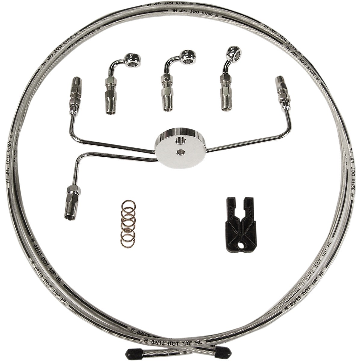 Magnum BYO Build-Your-Own DOT Braided Stainless Dual Disc Brake Line ...