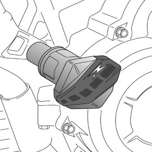 Puig R12 Frame Sliders - Black - 7932N - Puig - Brands | FortNine Canada