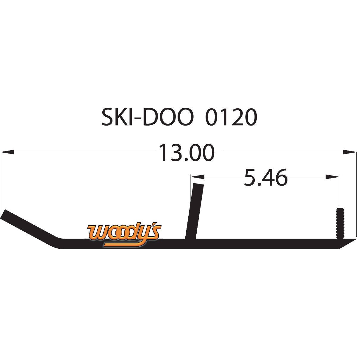 Woodys Standard Wear Bars - RUS-0120 | Ski-Doo Mini Z 1998-2008 ...