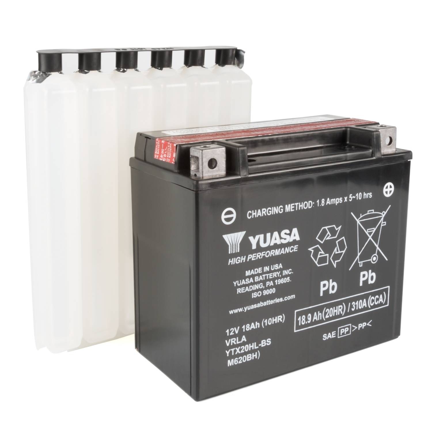 Yuasa High Performance Maintenance Free Battery - YUAM620BH - YTX20HL-BS | FortNine Canada