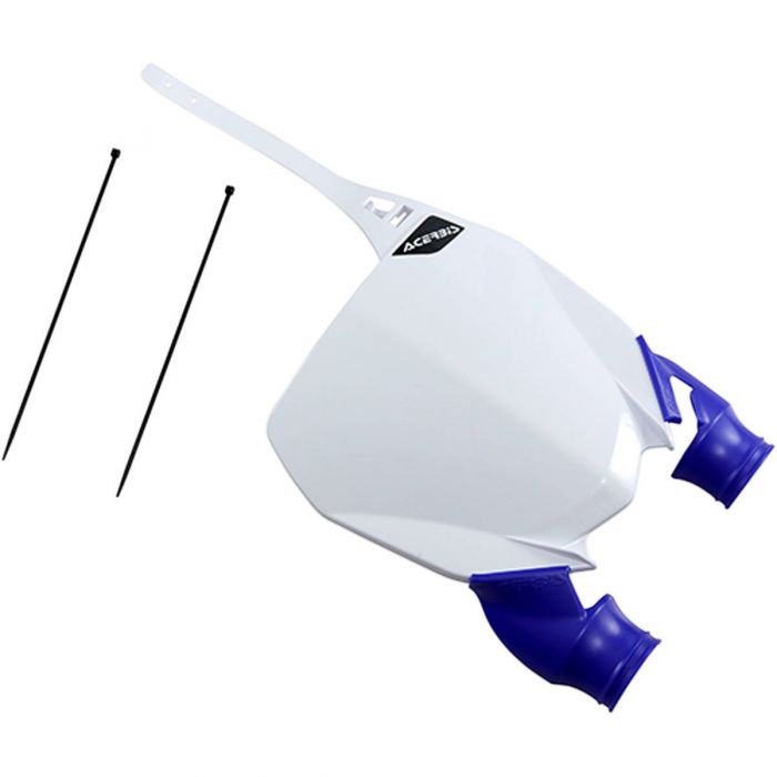 Acerbis Raptor Front Number Plate White/Blue - 2689421029 | FortNine Canada