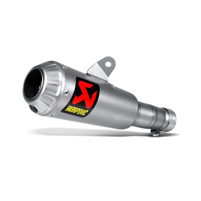 Akrapovic Slip-On Line Exhaust Oval/D Muffler - Titanium/Titanium ...