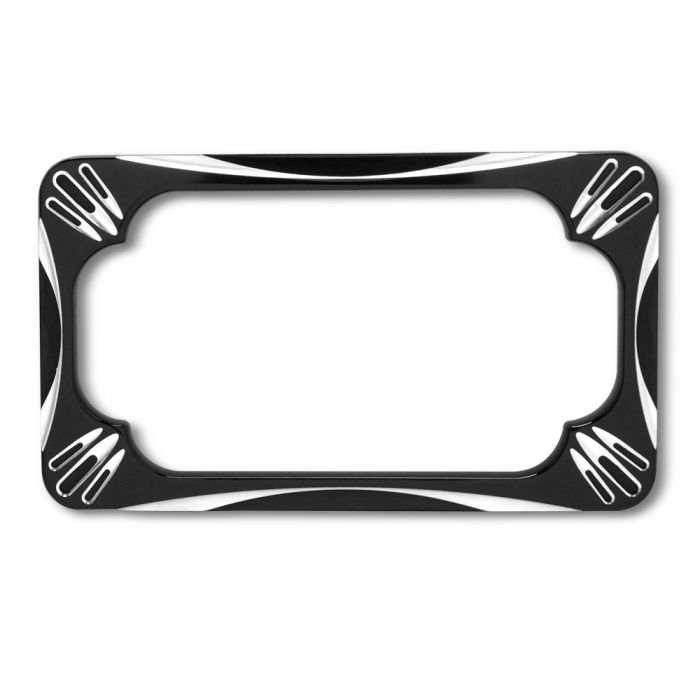 Arlen Ness Deep Cut License Plate Frame - Black - 12-159 | FortNine Canada