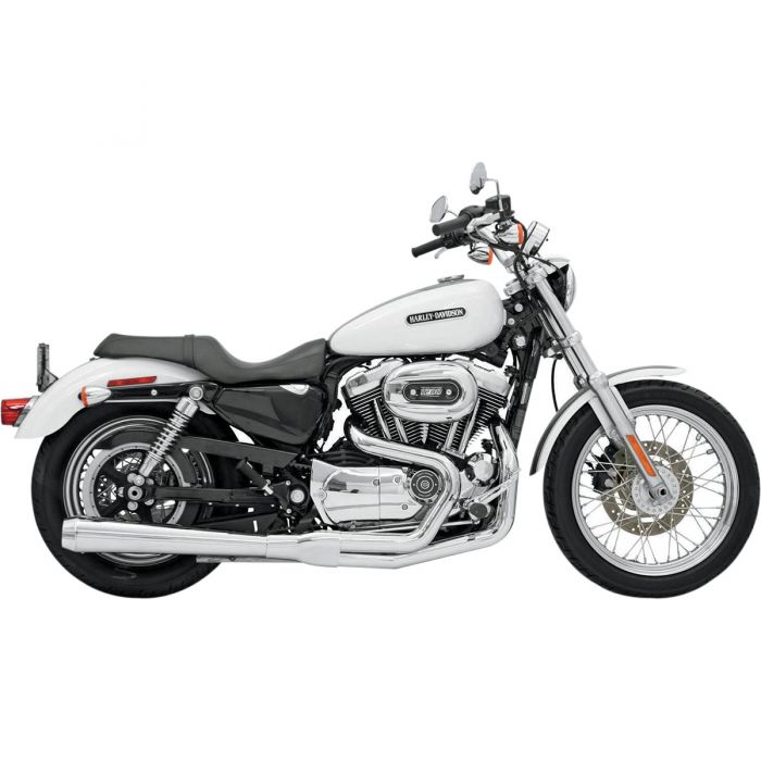 Bassani Road Rage 2-Into-1 Exhaust System Chrome - Long - 14111J ...