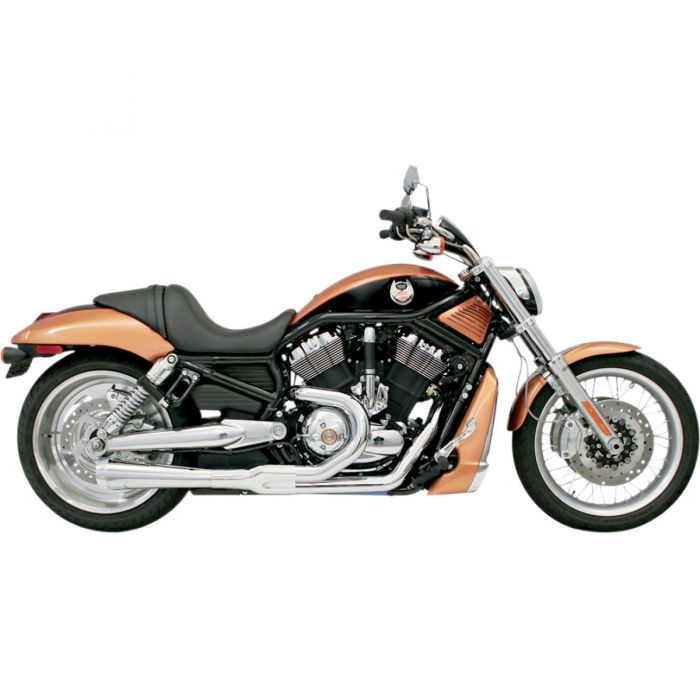 Bassani Road Rage 2-Into-1 Exhaust System Chrome - Short - 1V12J ...