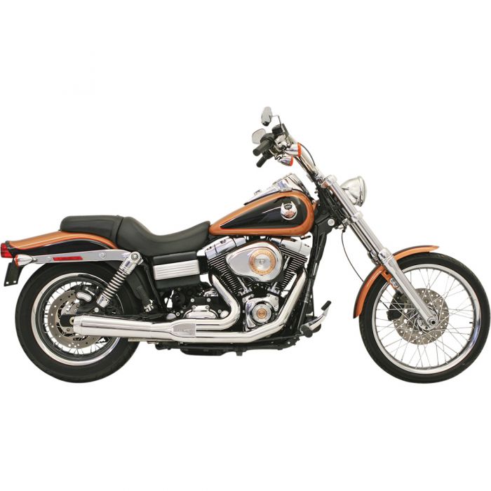Bassani Road Rage 2-Into-1 Exhaust System Chrome - Short/Upswept ...
