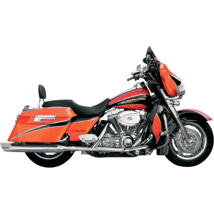 Bassani 4in. Slip-On Mufflers 2in. Baffles - Chrome / Slant Down - FLH ...