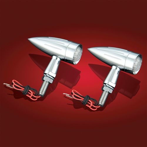 Show Chrome (Big Bike Parts) Torpedo LED Amber Turnsignals - 16-118A ...