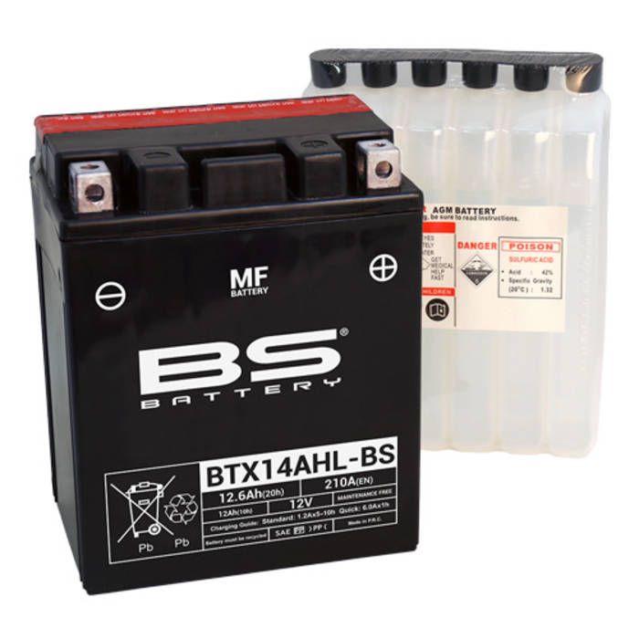 BS Battery Batteries for Bikes, ATV, Snowmobile and Off-Road Vehicles ...