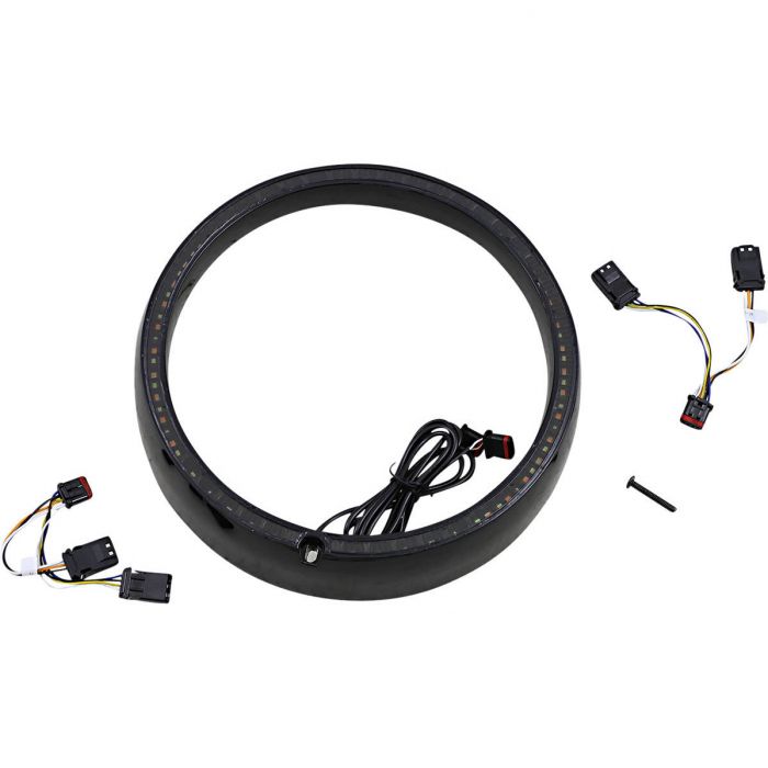 Custom Dynamics 7" ProBeam Headlamp Trim Ring with Turn Signals ...