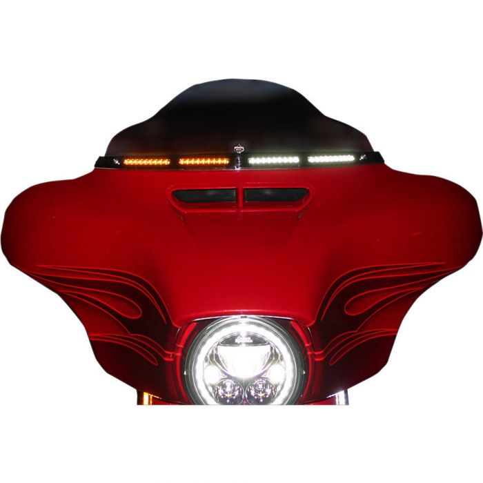 Custom Dynamics V2 Windshield Trim with Turn Signals - CD-WT2-05-B ...