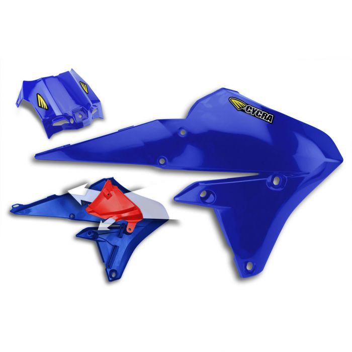 Cycra Powerflow Radiator Shrouds Blue - 1778-62 | FortNine Canada