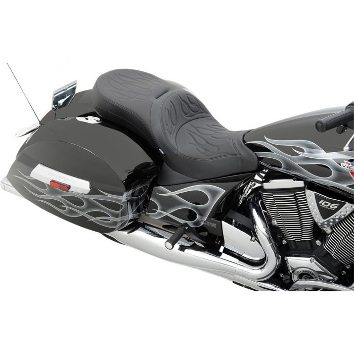 Drag Specialties Low-Profile Touring Seat for Victory OEM Backrest ...