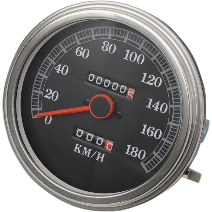 Drag Specialties 5in. Dash Mount Speedometer 2:1 - 89-95 Face (km/h ...