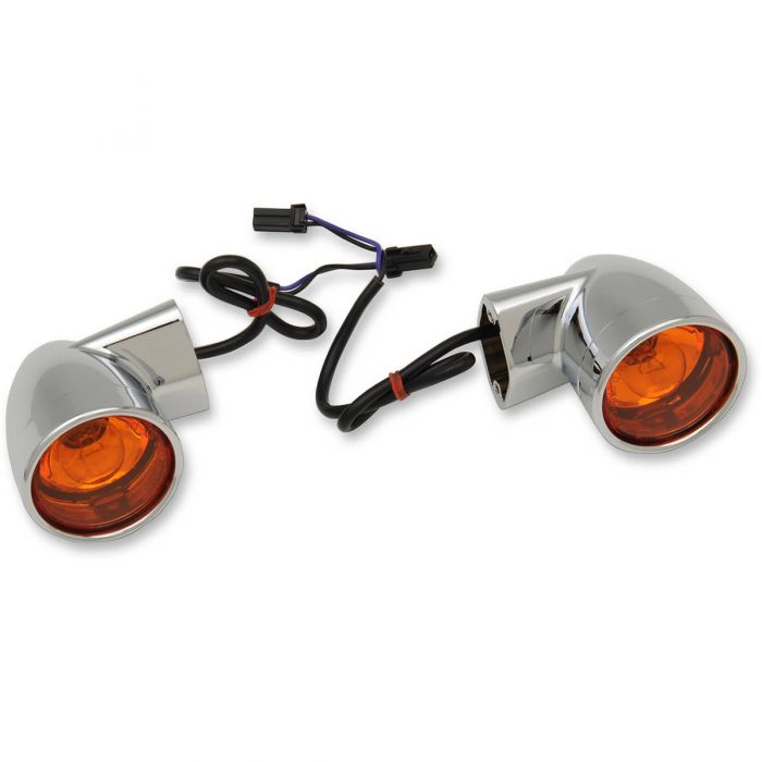 Drag Specialties Bullet-Style Turn Signals Rear - Chrome - 2020-1378 ...