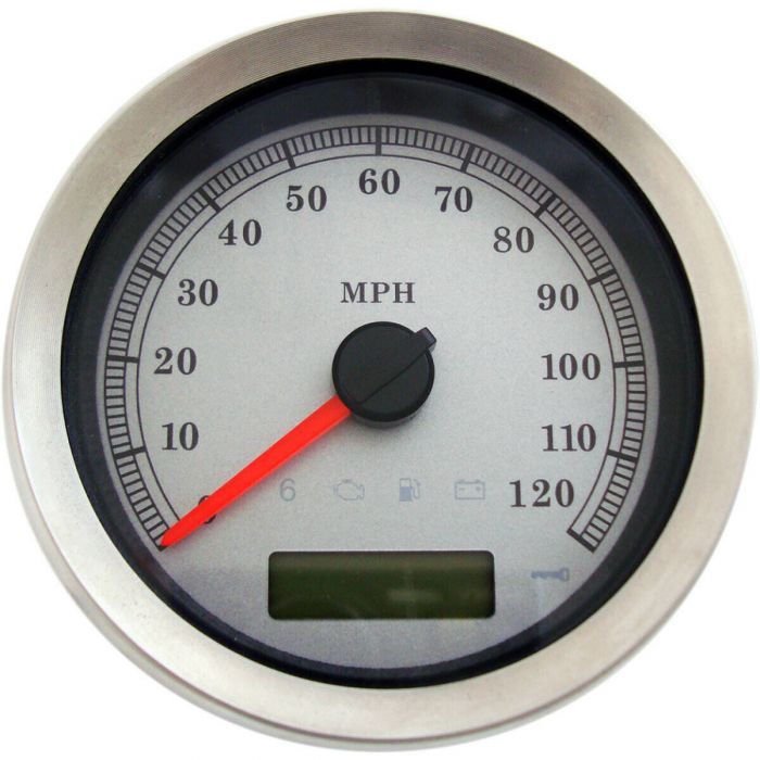 Drag Specialties Progra mmable Electronic Speedometer MPH 4" White ...