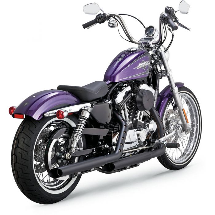 Drag Specialties Python 2.5" Slash-Cut Slip-On Mufflers - Matte Black ...