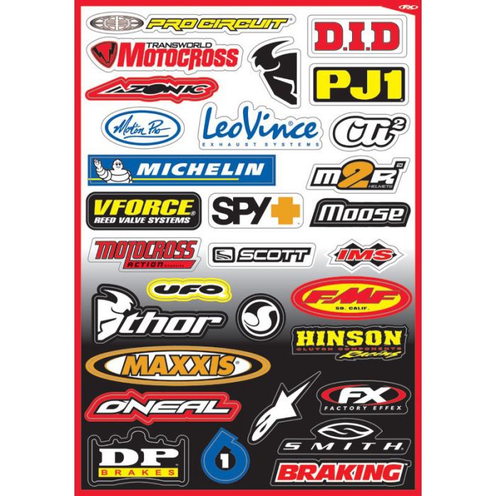 Factory Effex Sponsor Kit B Sticker Sheet | FortNine Canada