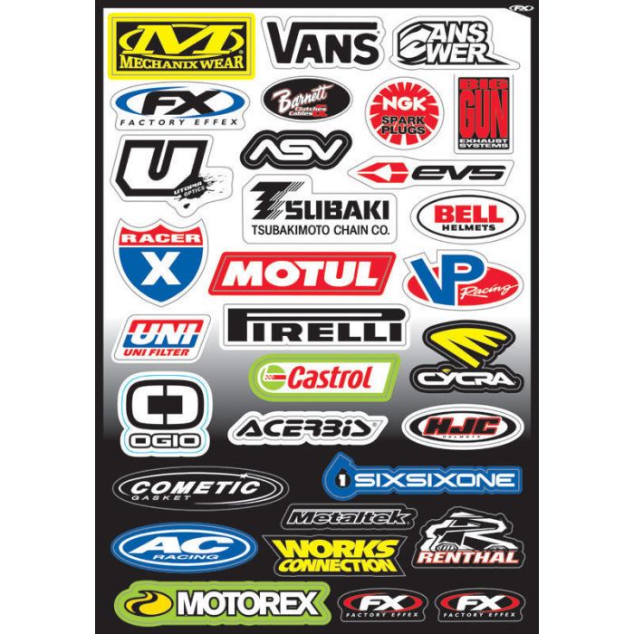 Factory Effex Sponsor Kit C Sticker Sheet | FortNine Canada