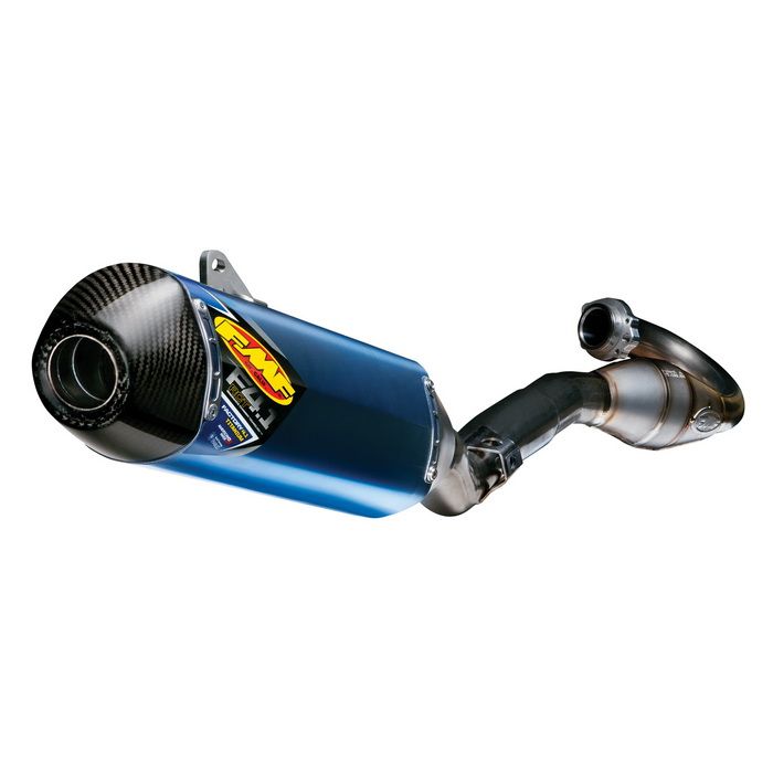 FMF Racing Factory 4.1 RCT Full System Exhaust Blue Anodized Muffler ...