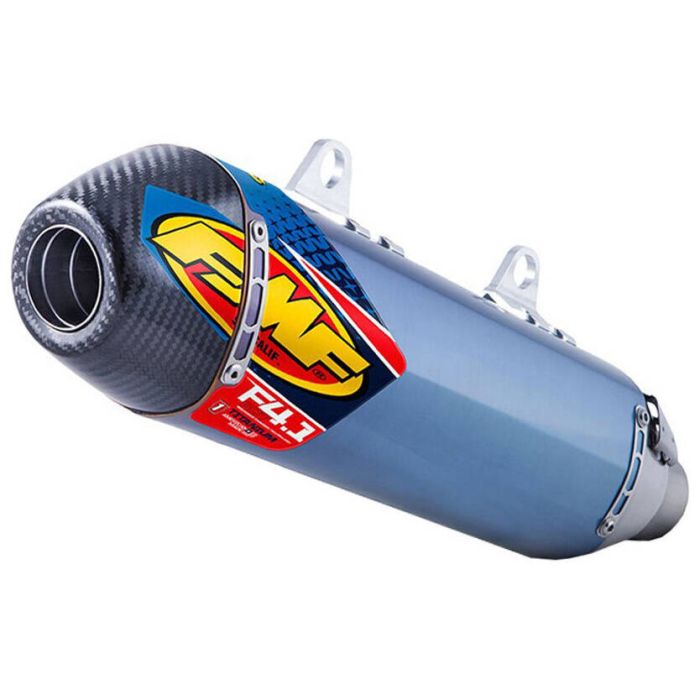 FMF Racing Factory 4.1 RCT Titanium Slip-On Exhaust Blue Anodized ...