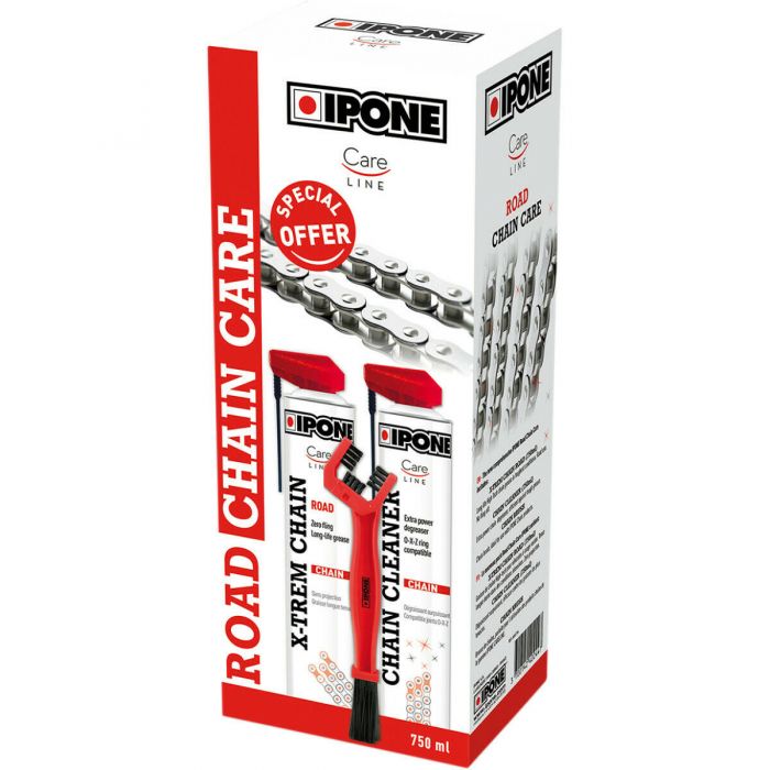 Ipone Chain Cleaner + Road X-Trem Lubricant + Brush - 800736 | FortNine ...