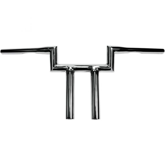 LA Choppers 1 1/4" Handlebar with 10" Built-In Risers - Zipper - Chrome ...