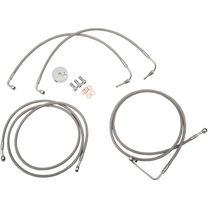 LA Choppers Brake Line Mini Apes - Braided Stainless Steel - LA-8051B ...