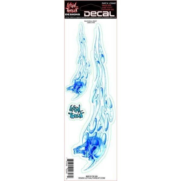 Lethal Threat Blue Skull Right Decals (Pack of 2) | FortNine Canada
