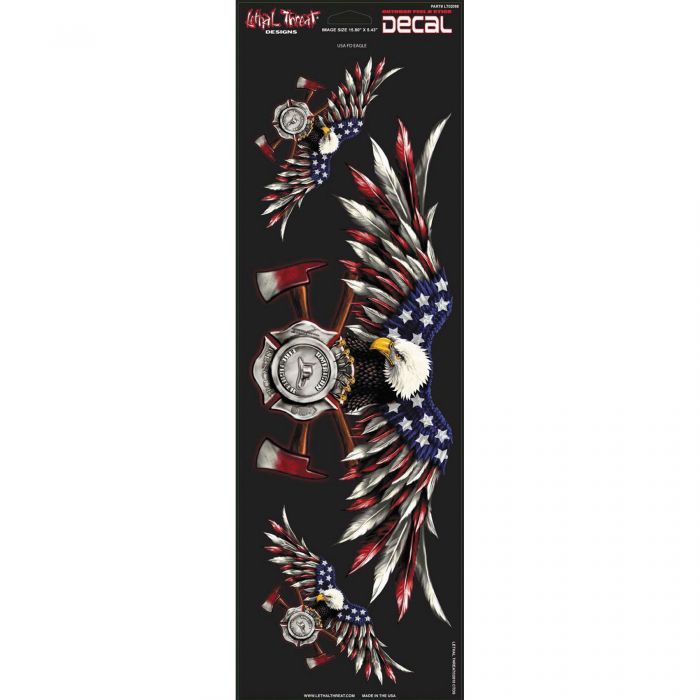 Lethal Threat USA FD Eagle Decals (Pack of 4) - Decals-Stickers-Patches | FortNine Canada