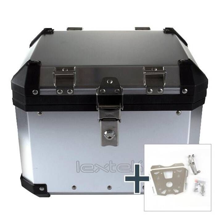 Lextek Aluminum Top Case with Mounting Plate Silver - LGBAV051 | KTM ...