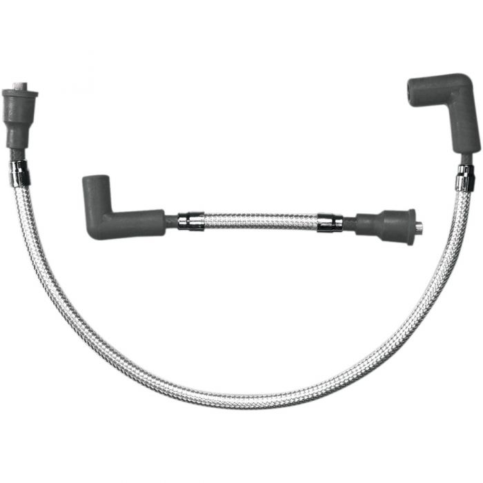 Magnum Braided Spark Plug Wires - Length 19 3/4" - 6 3/8" - Chrome ...