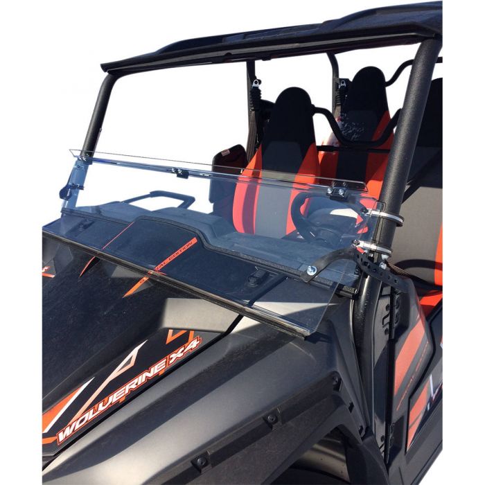 Moose Full Folding Windshield - 2317-0406 | Yamaha Wolverine X4 2018 ...