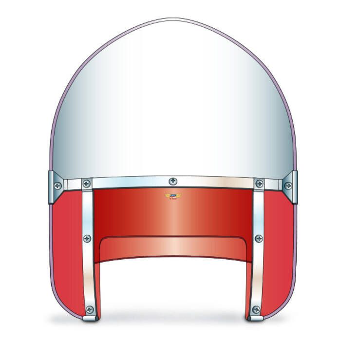 National Cycle Beaded Heavy Duty Windshield Red - Peaked Top - N2239 ...