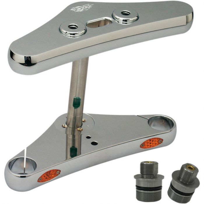 Pro-One Blind Top Billet Triple Tree 5 deg. - with LED - Chrome ...