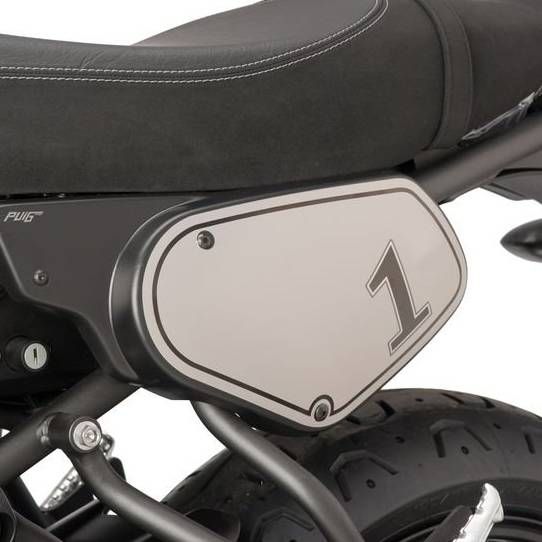 Puig Retro Side Panels - Matte Black - 8562J | Yamaha XSR700 2016-2020 ...