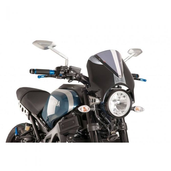Puig Retrovision Windshield Light Smoke with Black Semi-Fairing - 9560H ...