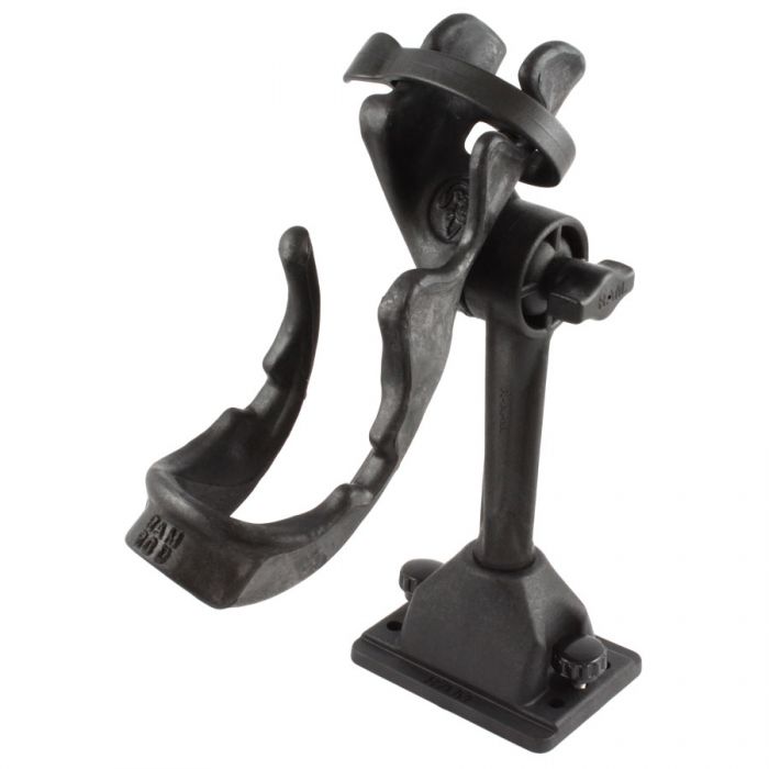 RAM Mounts 2000 Fishing Rod Holder with Deck Track Mounting Base Kit ...