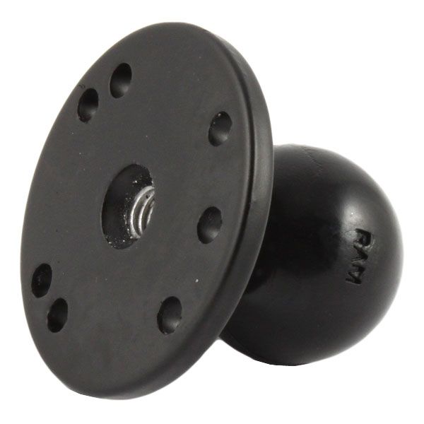 RAM Mounts Round Base with 3/8"-16 Female Threaded Hol & 1.5" Ball ...