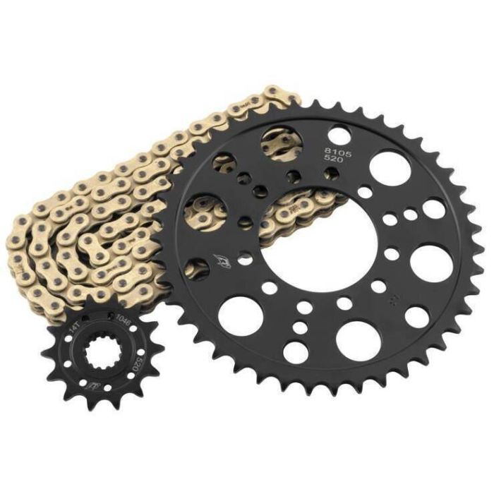 RK 520 Steel Quick Acceleration Chain and Sprocket Kit - 2041-189PG ...
