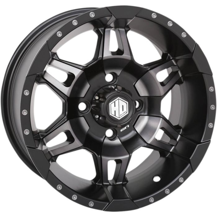 STI HD7 Alloy Wheel 14x7 - 5+2 Offset - 4/110 - Matte Black - Smoke ...