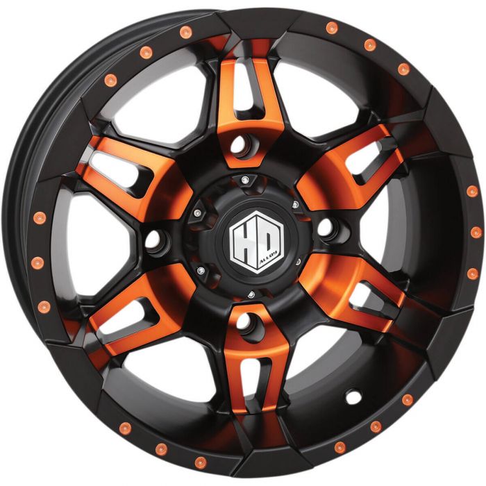 STI HD7 Radiant Wheel 14x7 - 4+3 Offset - 4/156 - Matte Black - Orange ...