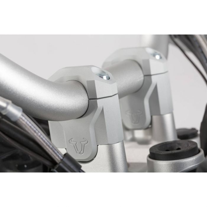 SW-Motech Handlebar Risers Silver - 40mm - LEH.07.039.12401/S ...