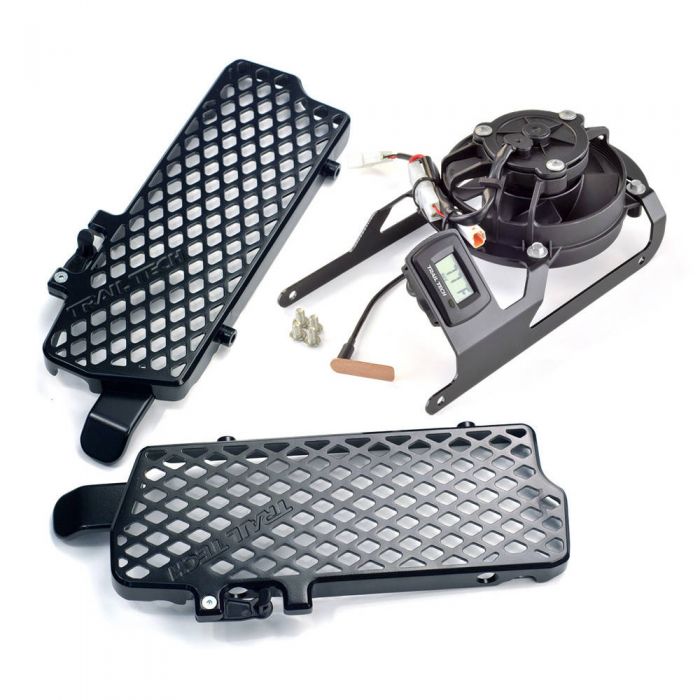 Trail Tech Digital Radiator Fan and Radiator Guard Kit - 7322C-FN1 ...