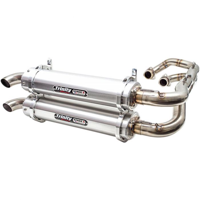 Trinity Racing Dual Exhaust System Brushed - TR-4162D | FortNine Canada