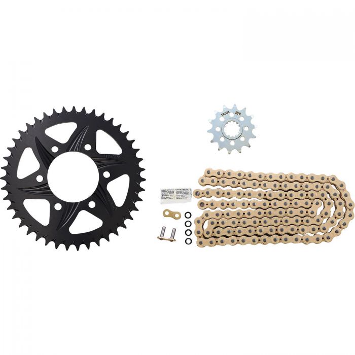 Vortex GFRA Go Fast 520 Chain and Sprocket Kit - Gold - 520 SX3 - 14/43 ...