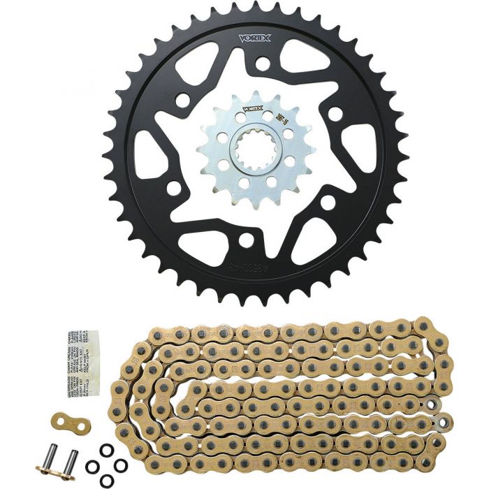 Vortex OES Original Equipment Sprocket and Chain Kit - Gold - 525 SX3 ...